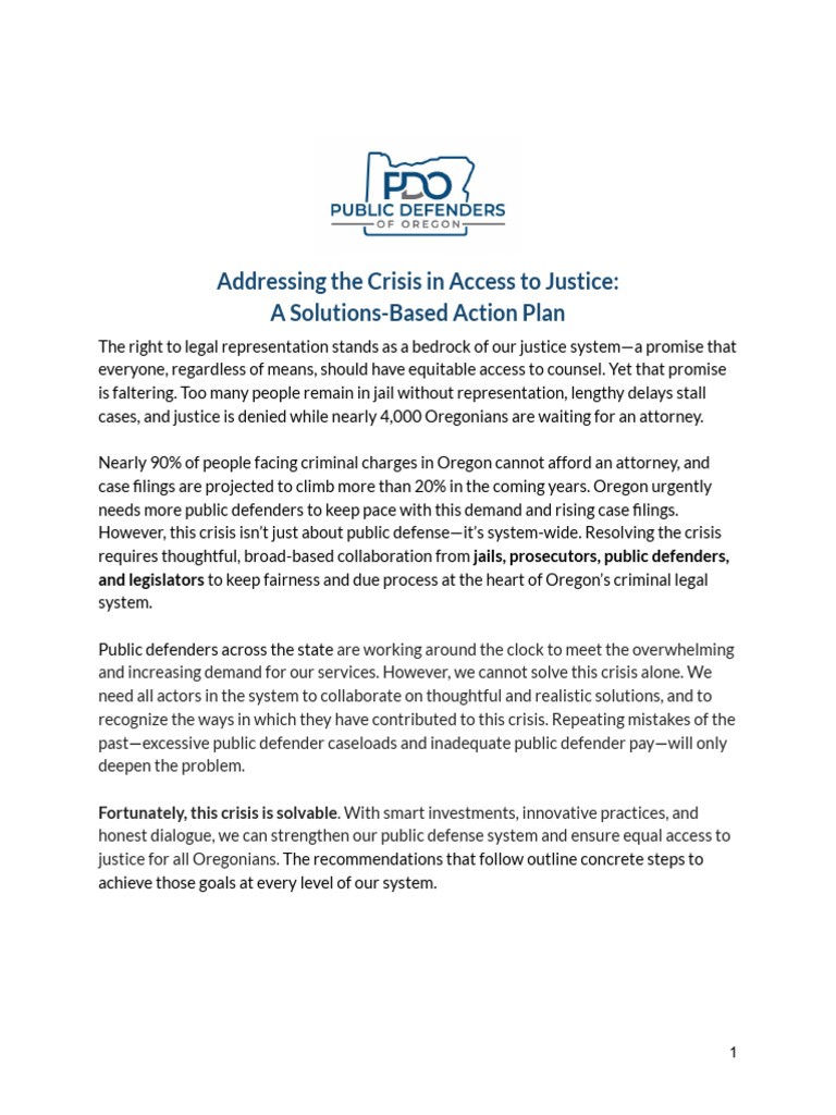 Solutions-Based Action Plan | PDF | Plea | Sentence (Law)