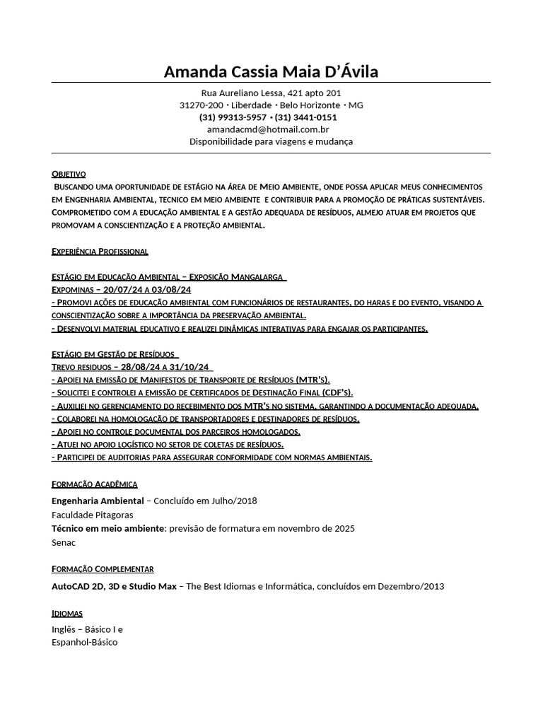 curriculo atualizado | PDF