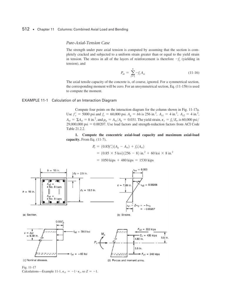 Column Interaction Example ACI | PDF
