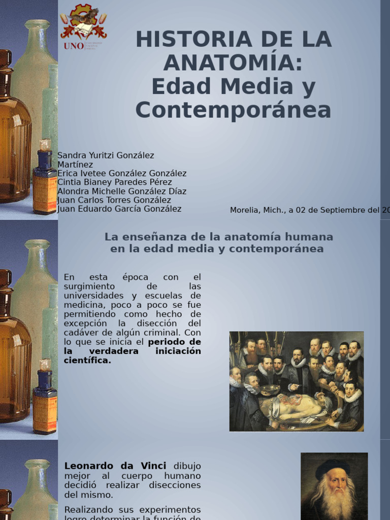 Historia de la Anatomía: Edad Media y Moderna | PDF | Anatomía | Medicina