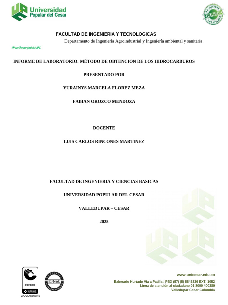 Quimica Ii Formato FN6 Upc 2024 - Guias de Laboratorio | PDF | Química Orgánica | Química