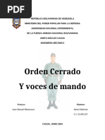 Orden Cerrado y Voces de Mando | PDF | Militar