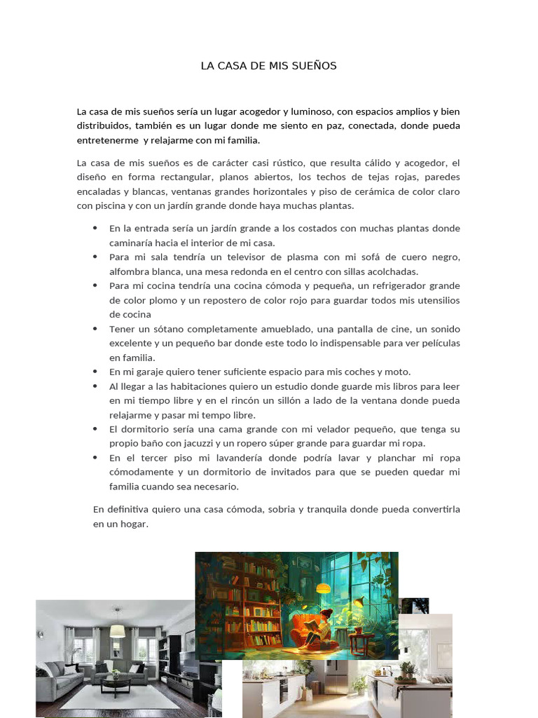 La Casa de Mis Sueños | PDF | Vida doméstica | Casa