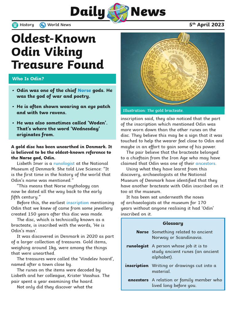 Oldest Odin Inscription Discovered in Denmark | PDF | Odin