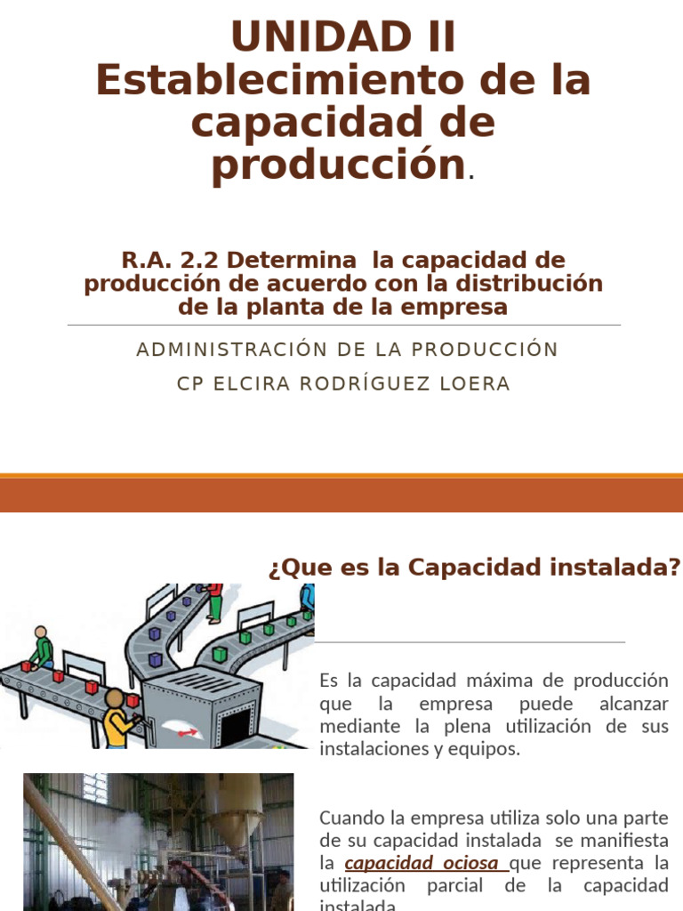 Capacidad de Producción Instalada | PDF | Economias