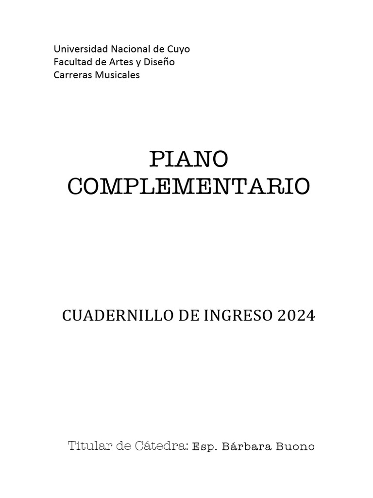 Cuadernillo Ingreso | PDF