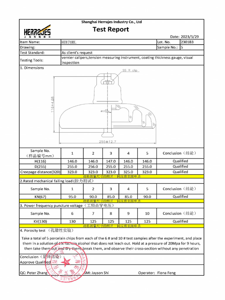 Aor de Porcelana 70KN | PDF