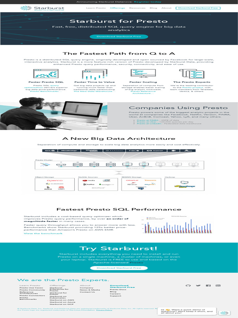 Fast Presto SQL Query Performance - Download Starburst Presto | PDF ...
