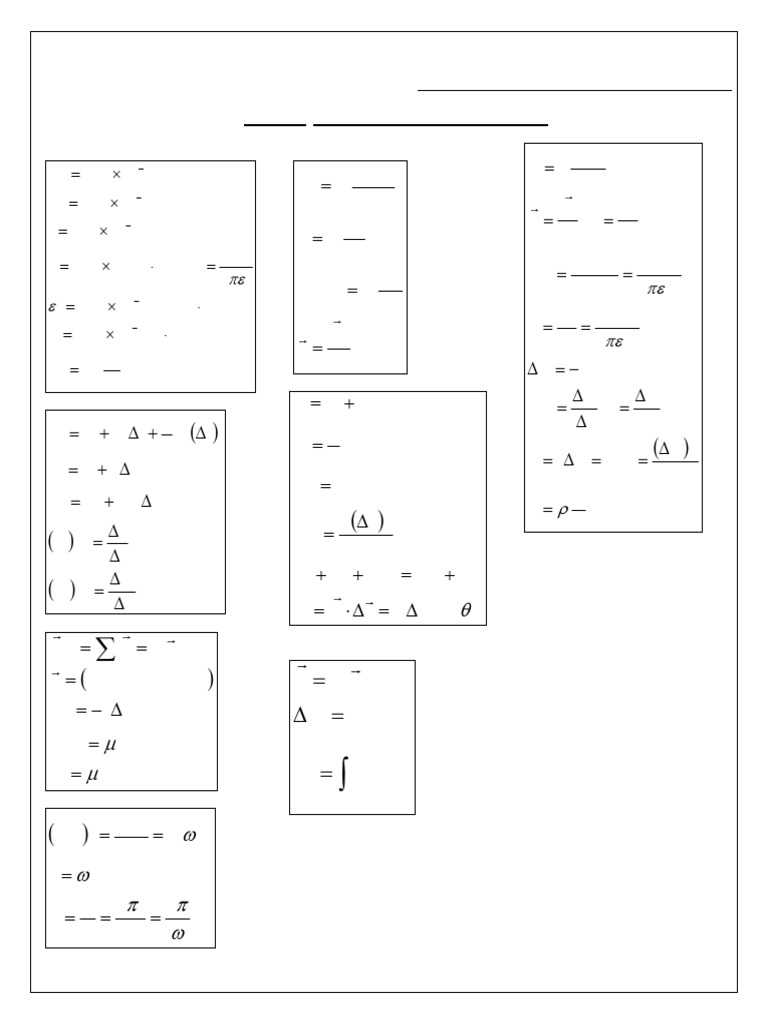 Physics Constants and Formulas Guide | PDF