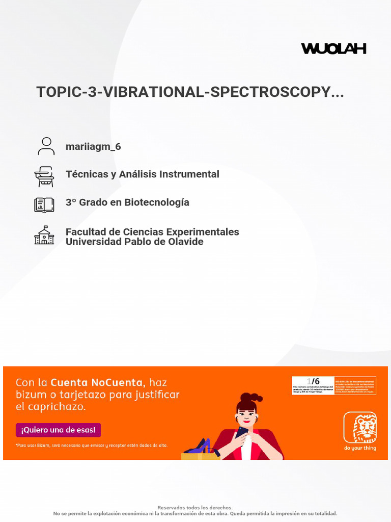 Vibrational Spectroscopy Techniques | PDF | Spectroscopy | Infrared ...