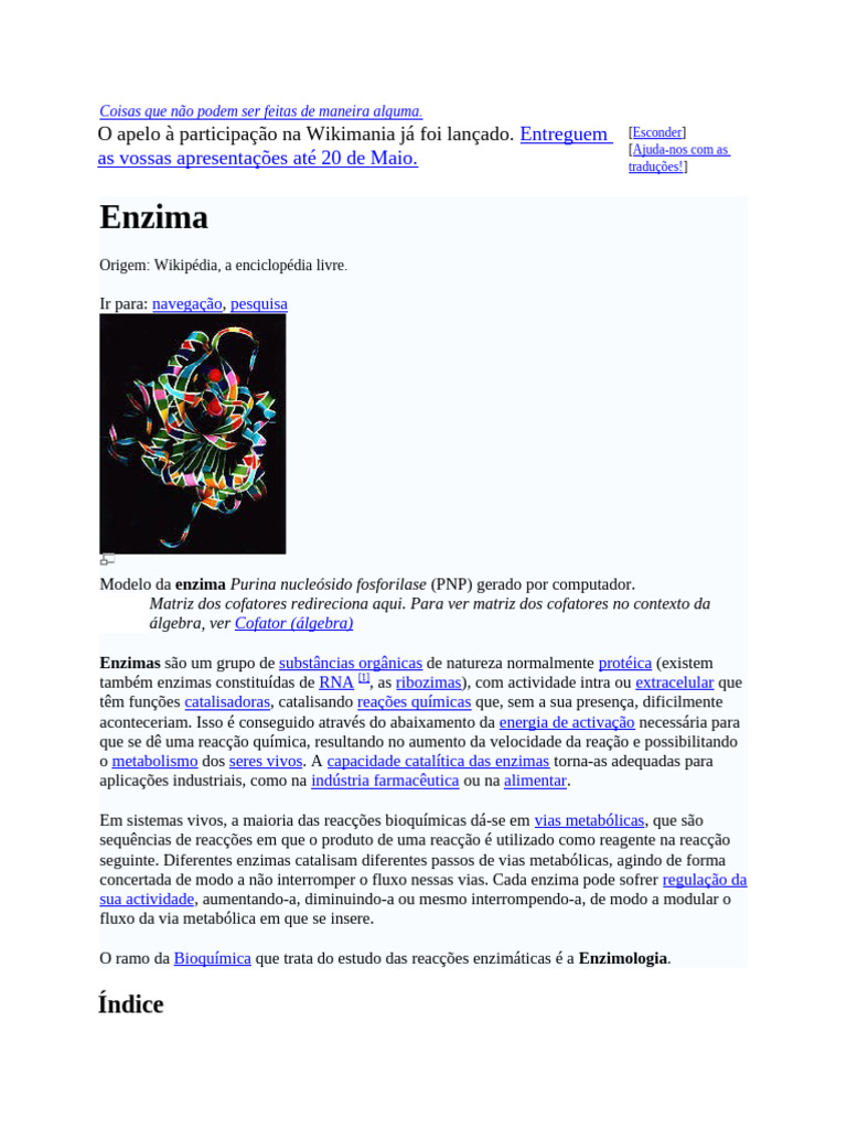 Enzima Amelia | PDF | Enzima | Metabolismo