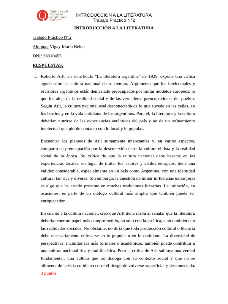 TP N2. Vigay | PDF | Novelas | Autor