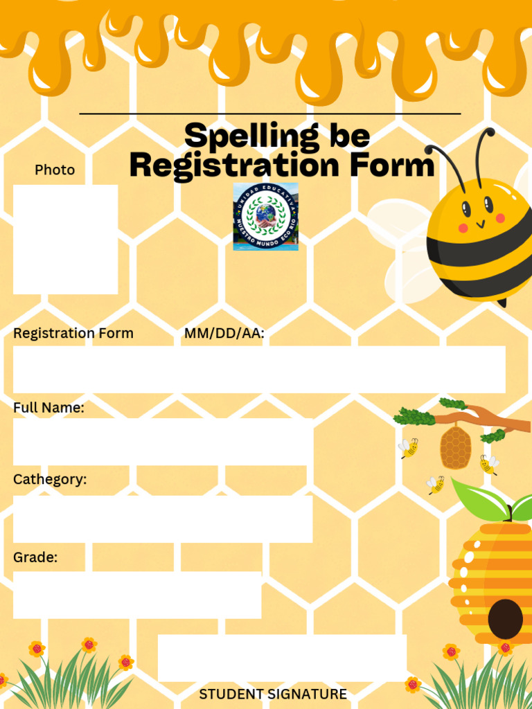 SPELLING BE REGISTRATION UENMER | PDF