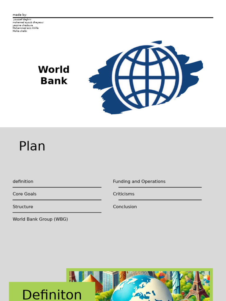 World Bank: Goals and Operations Overview | PDF | World Bank | World ...