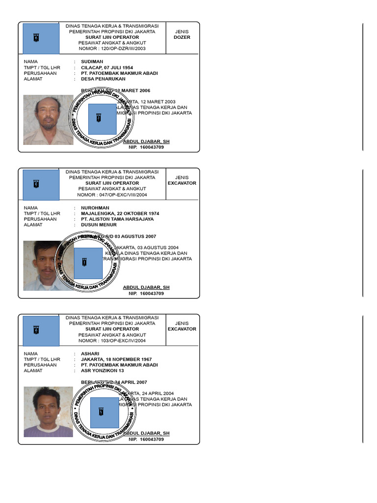 Contoh Sio Alat Berat PR | PDF