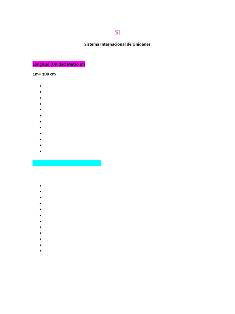 Tabla de Conversiones de Unidades SI | PDF | Pascal (Unidad) | Unidades ...