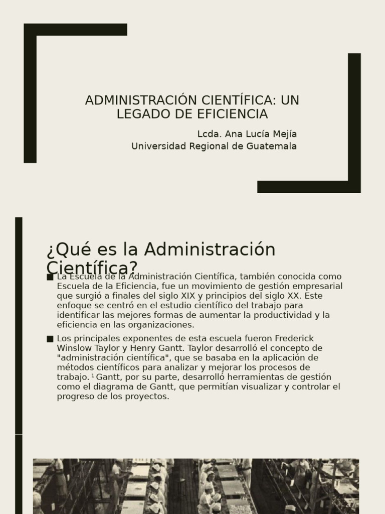 Escuelas de La Administracion Cientifica | PDF | Producción y fabricación | Business