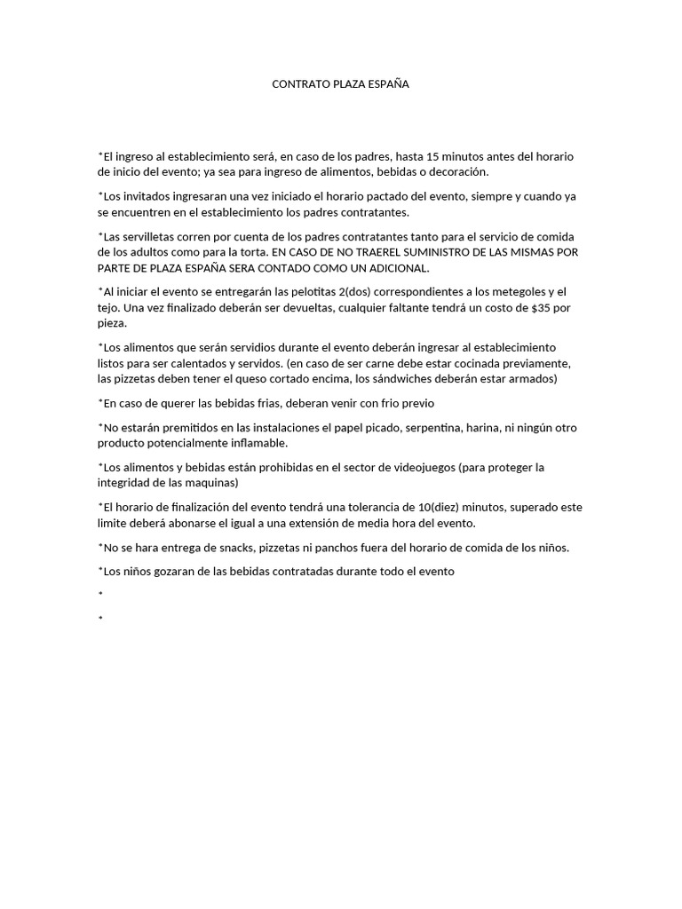 Contrato Plaza España | PDF