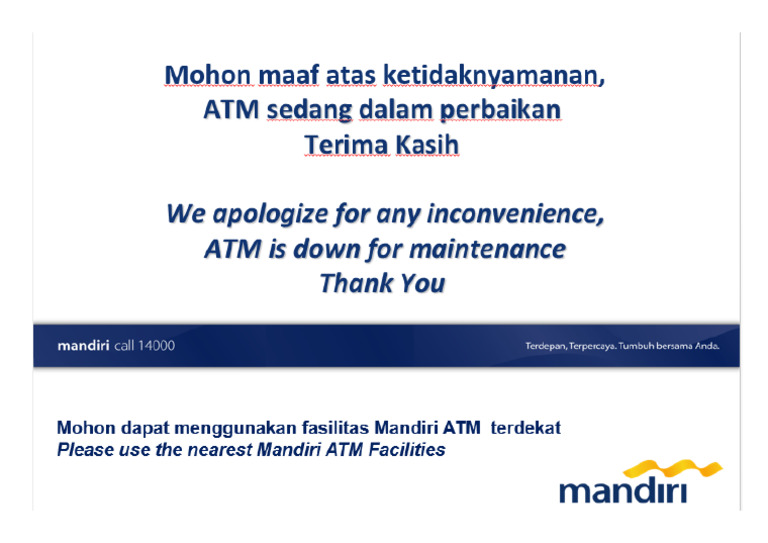 atm dalam perbaikan | PDF