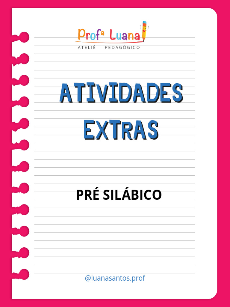 Atividade Extra - Pre - Silabicos - Corrigida | PDF