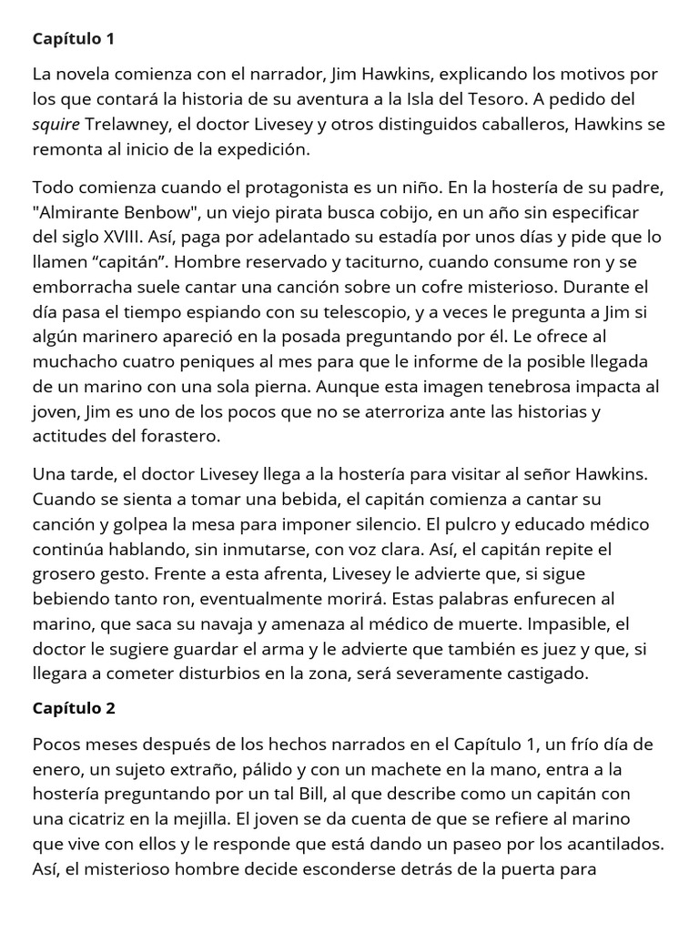 Resumen de Libro JNLG | PDF | Piratería | Isla del tesoro