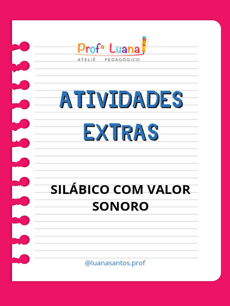 Atividade Extra - Silabicos - Corrigida | PDF