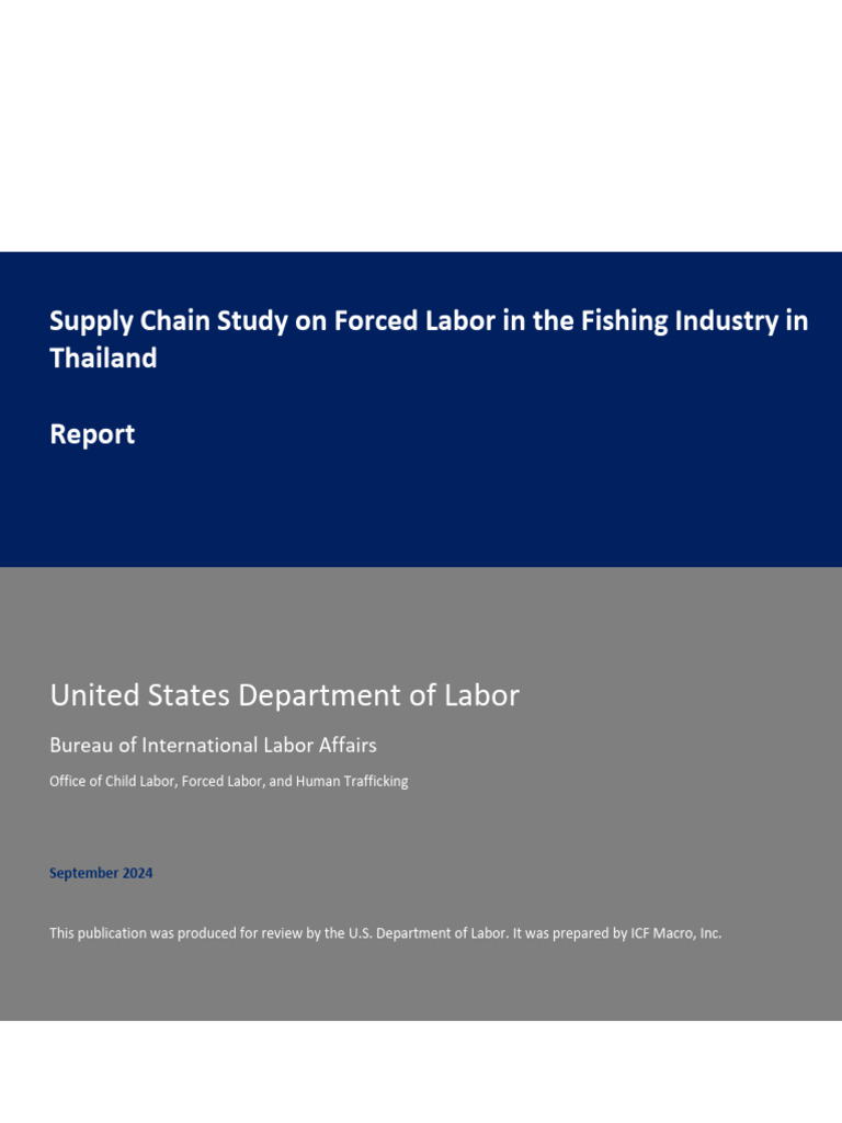 Supply Chain Study On Forced Labor in The Fishing Industry in Thailand ...