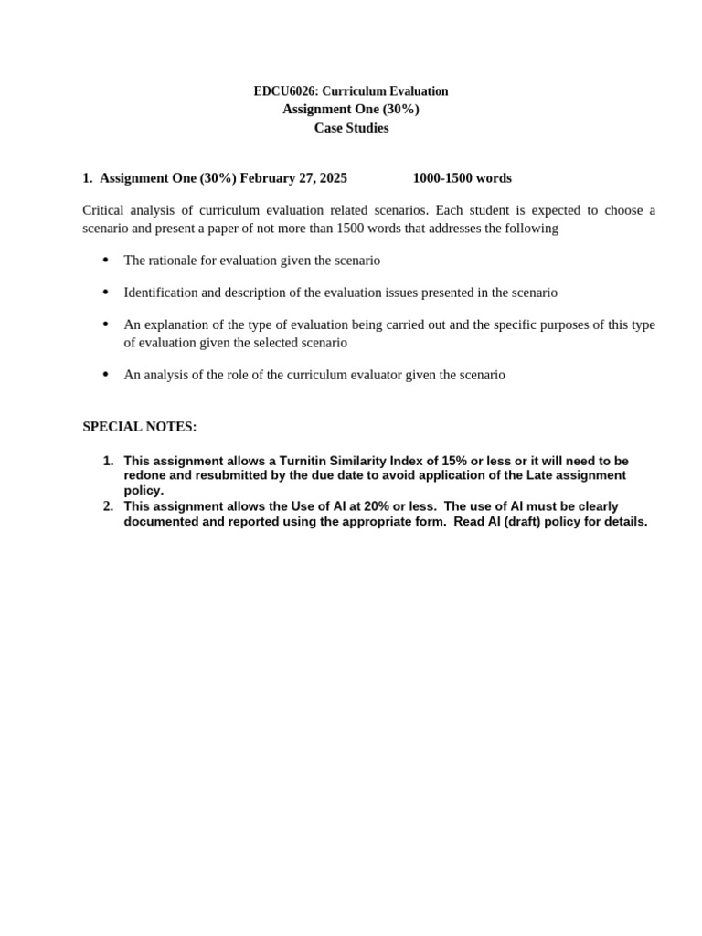Curriculum Evaluation Case Studies Guide | PDF | Evaluation | Curriculum