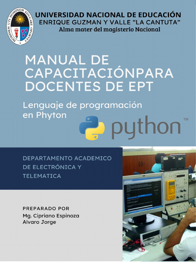 MANUAL DE PYTHON | PDF | Arduino | Entorno de desarrollo integrado