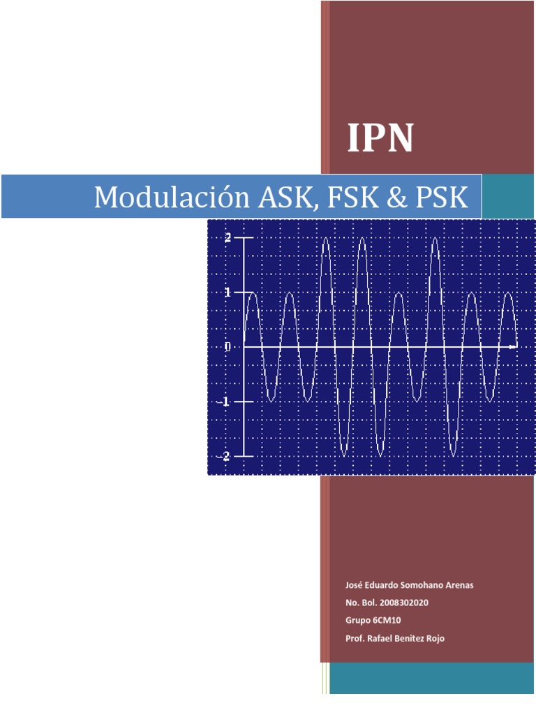 Modulación ASK, FSK, PSK | PDF | Modulación | Inalámbrico