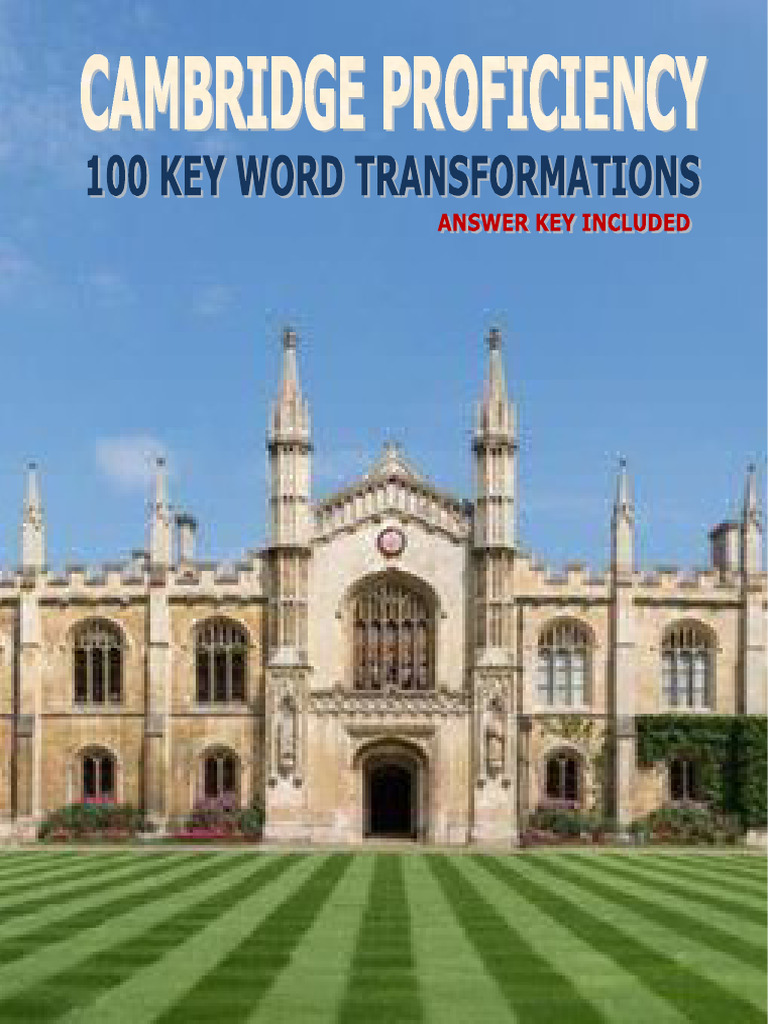 CPE Use of English 100 Transformations With Keys | PDF