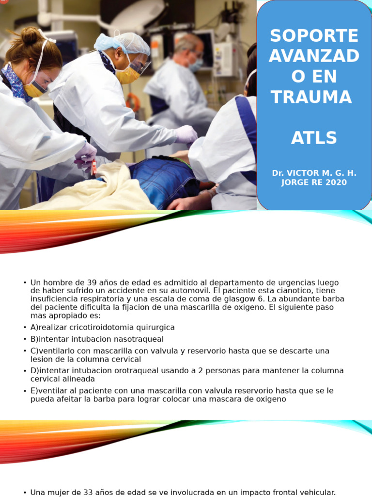 Manejo Avanzado de Trauma ATLS | PDF | Tórax | Abdomen