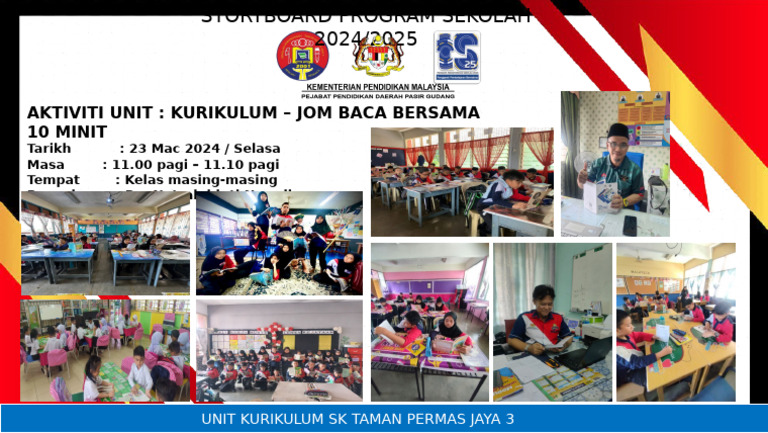 Storyboard Program Jom Baca Bersama 10 Minit | PDF