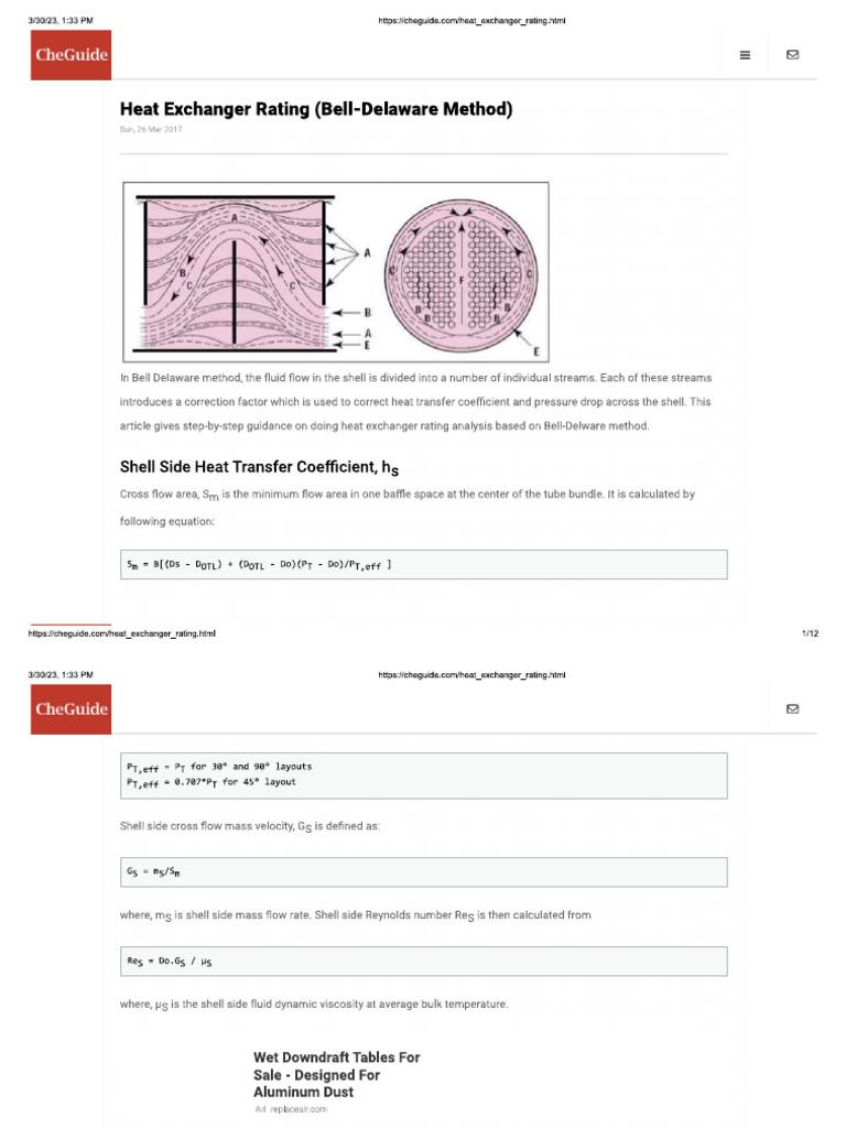 Bell Delaware Method | PDF