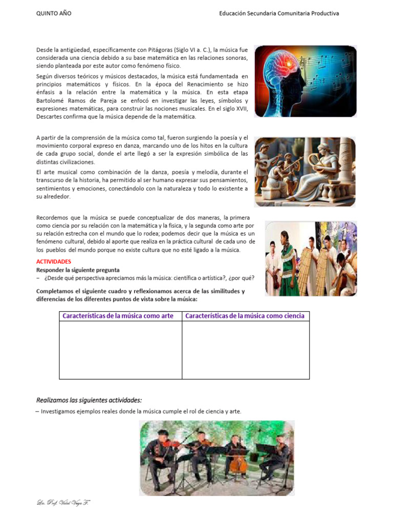 Música: Ciencia y Arte en Educación | PDF
