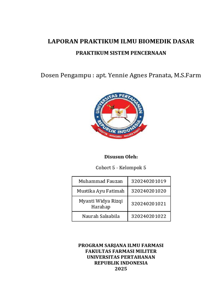 Laporan Praktikum Sistem Pencernaan Kel 5 | PDF