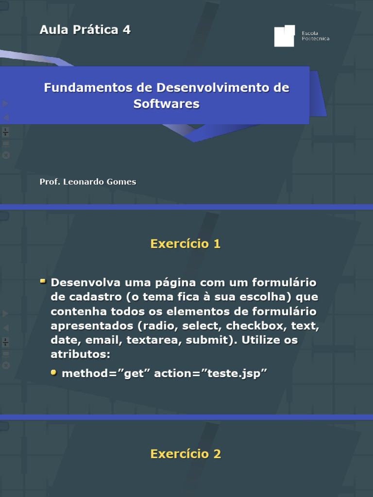 Formulários e Tabelas em HTML: Exercícios Práticos | PDF