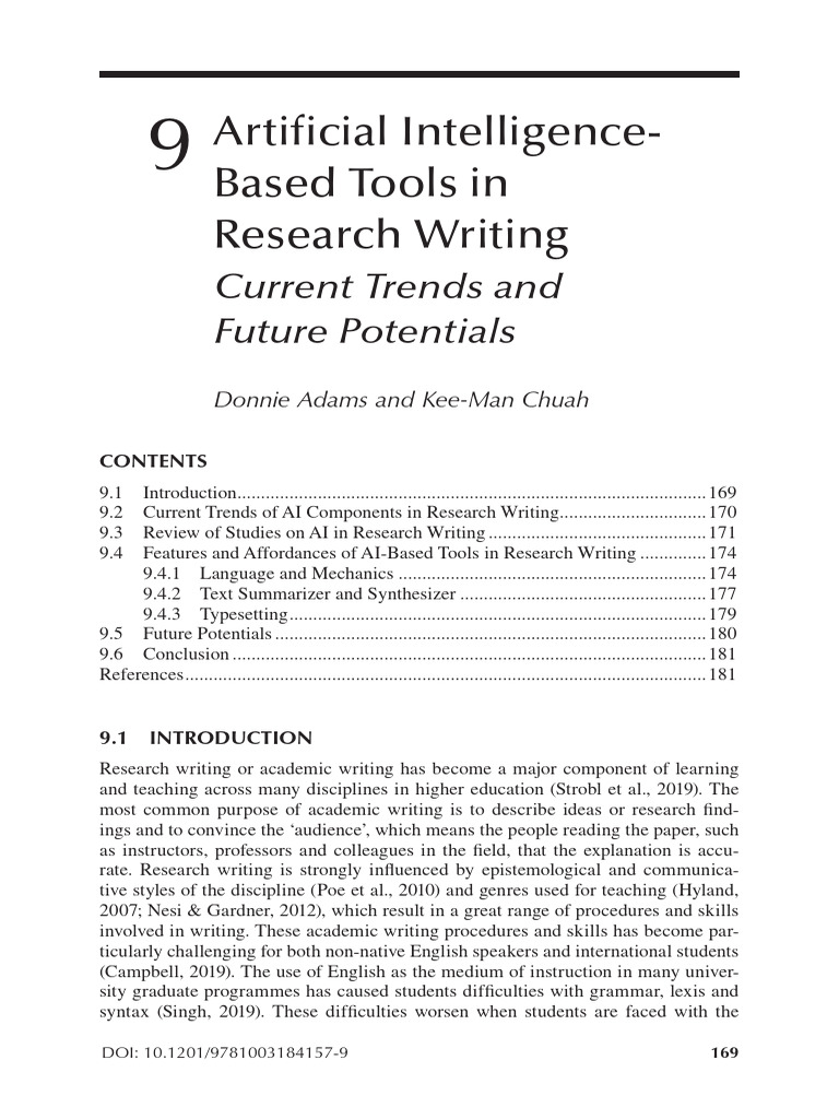 Artificial Intelligence-Based Tools in Research Writing - 25 - 03 - 22 ...