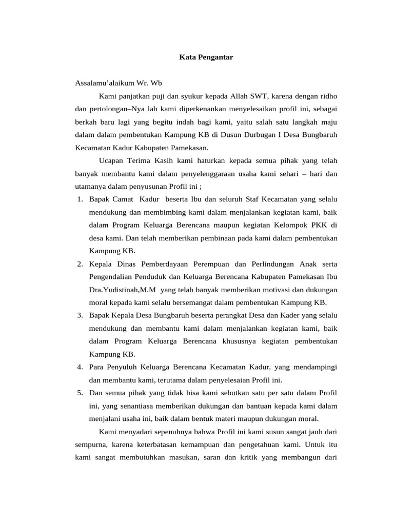 Profil Kampung KB | PDF