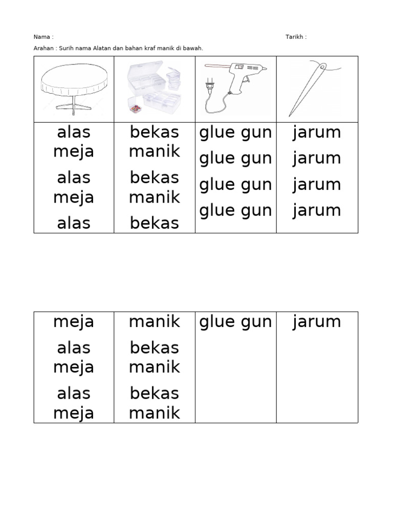 Alatan Dan Bahan Kraf Manik | PDF