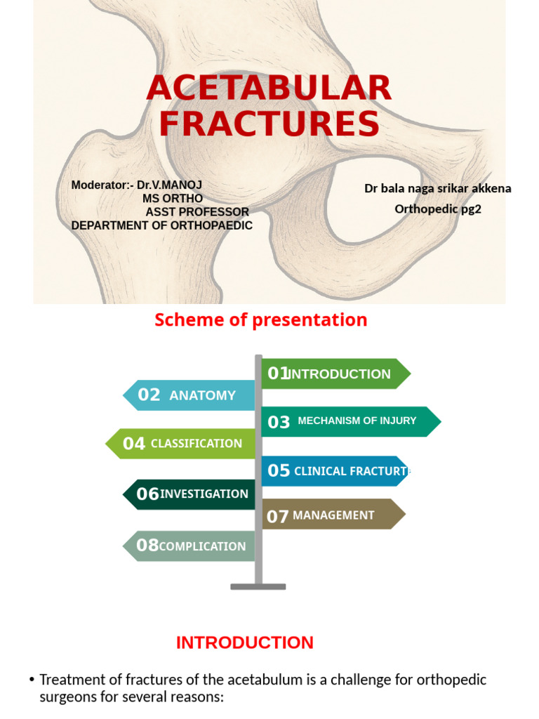 Acetabular Fracture Overview and Types | PDF | Hip | Pelvis