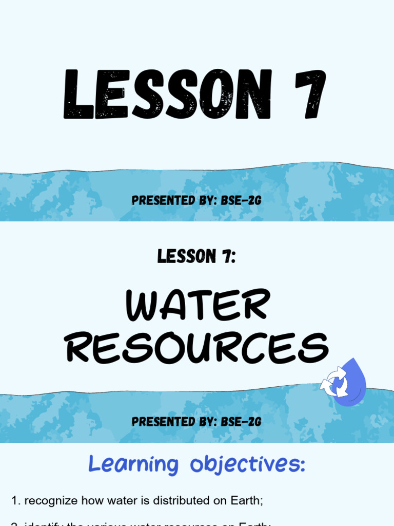 Lesson-7 Water Resources | PDF | Aquifer | Groundwater
