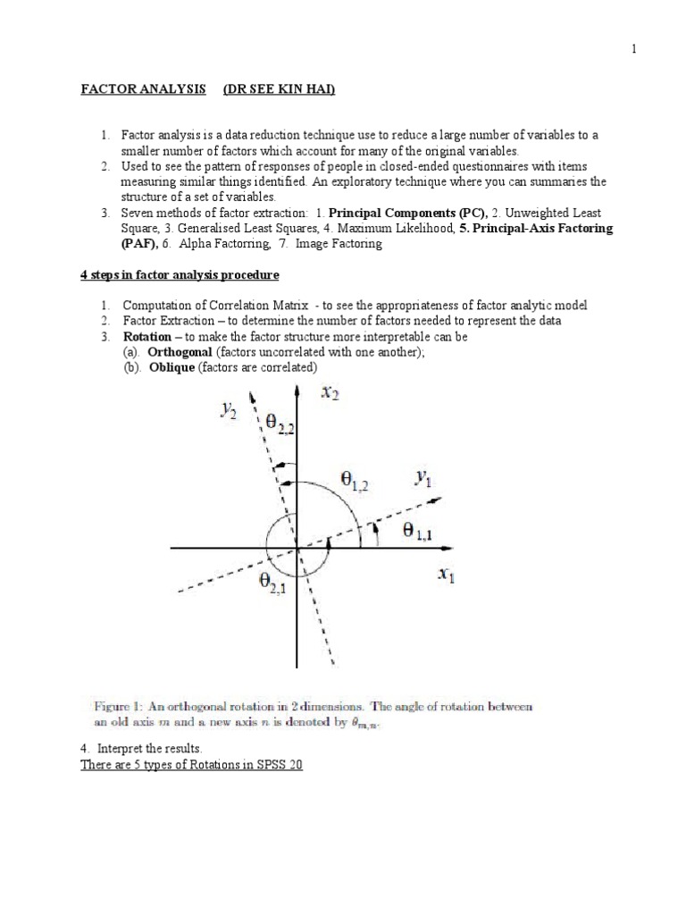Factor Analysis (DR See Kin Hai) | PDF | Factor Analysis | Multivariate Statistics