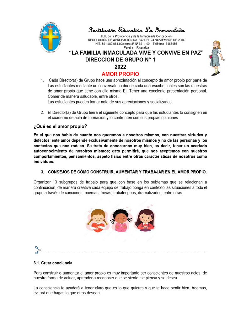 Fomentando el Amor Propio en Adolescentes | PDF | Autoestima | Amor