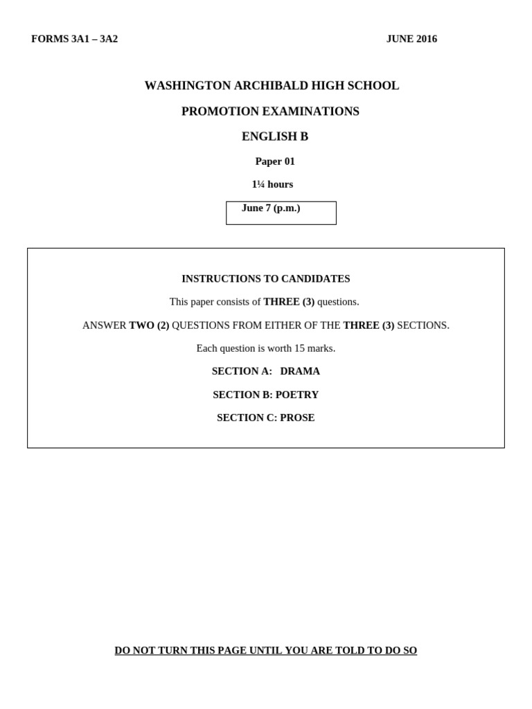 3a1-2 English B Paper 1-2016 | PDF