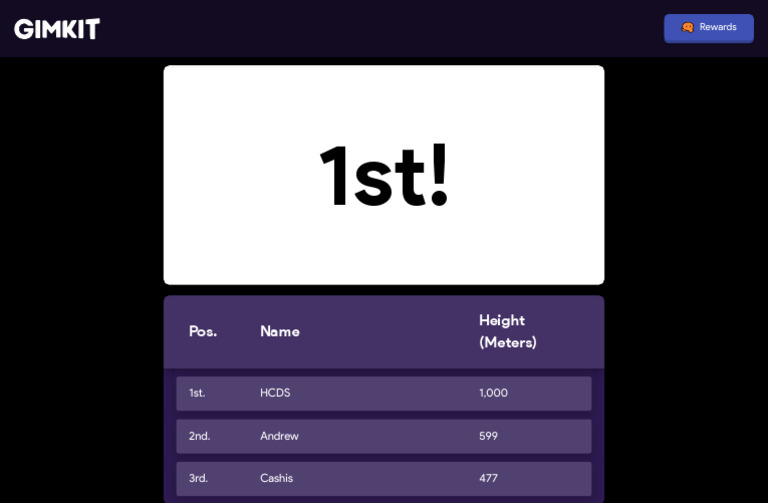 Gimkit Game Rewards and Rankings | PDF