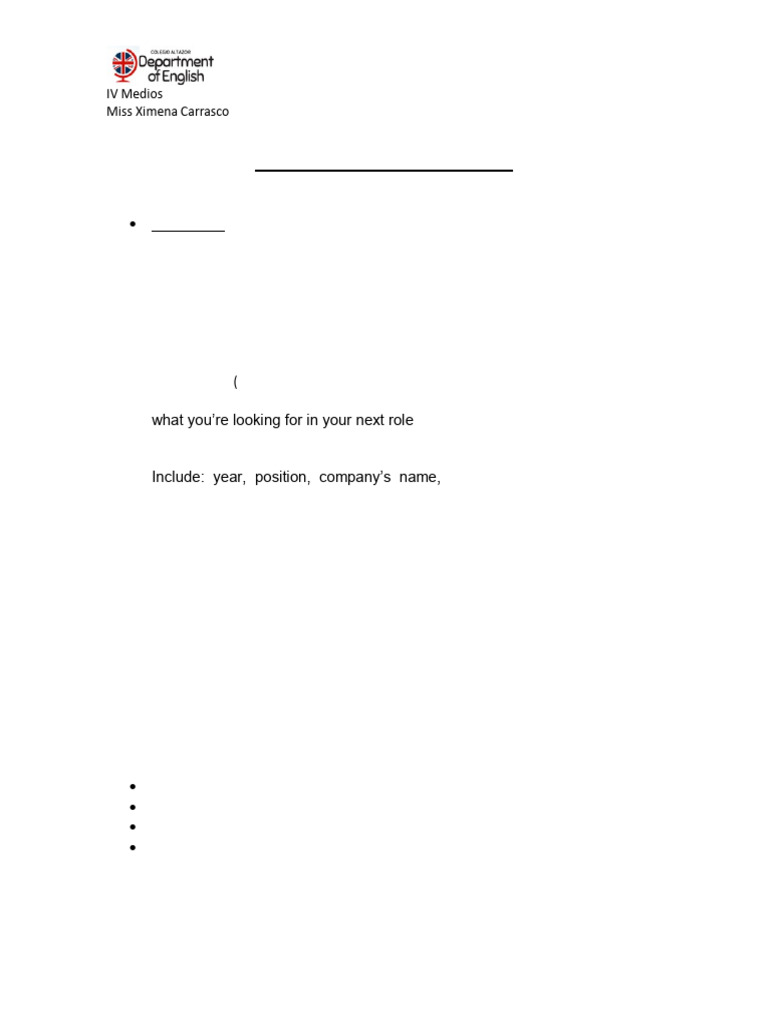 Writing Your Own CV Ev Iv Medios | PDF