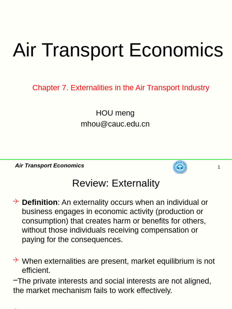 7.AExternalities in The Air Transport Industry | PDF | Transport ...