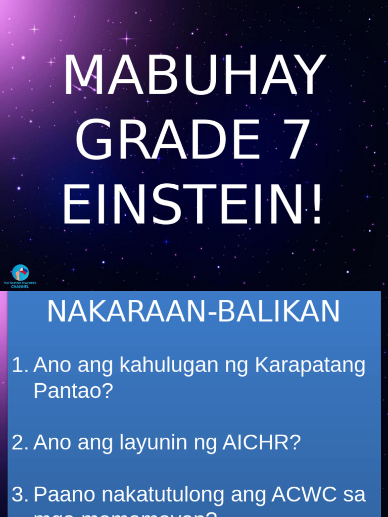 Isyu Sa Karapatang Pantao (A) | PDF