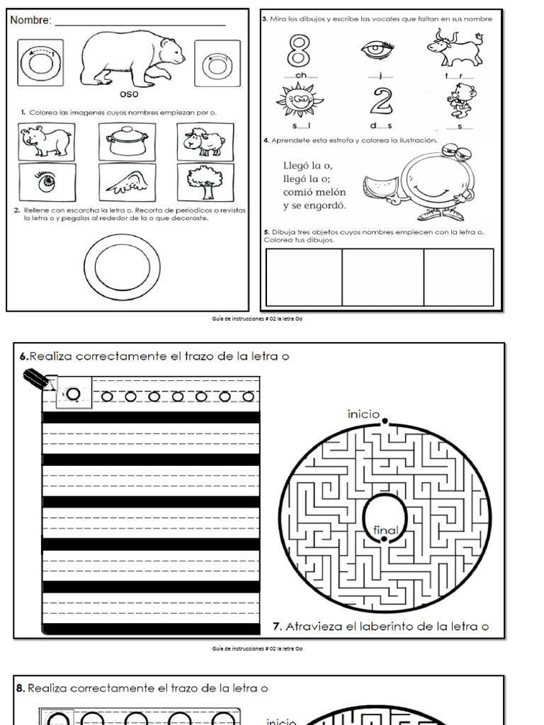 Guia 03 Letra Oo - Febrero 15-19 | PDF